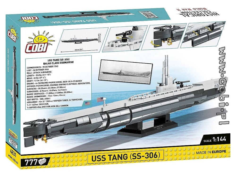 1/144 USS Tang SS-306 (790 pcs) – 105th Armoury